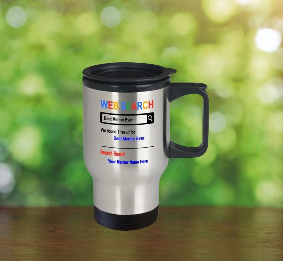 SpreadPassion Personalized Mentor Travel Mug, Custom Mentor Mug, Custom Mentor Insulated Tumbler, Custom gift for Mentor, Mentor Coffee Travel Mug, Custom Mentor