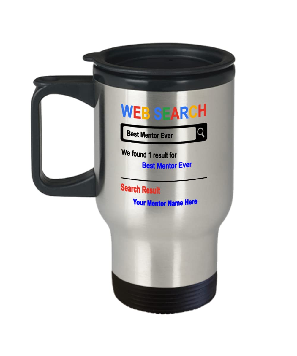 SpreadPassion Personalized Mentor Travel Mug, Custom Mentor Mug, Custom Mentor Insulated Tumbler, Custom gift for Mentor, Mentor Coffee Travel Mug, Custom Mentor