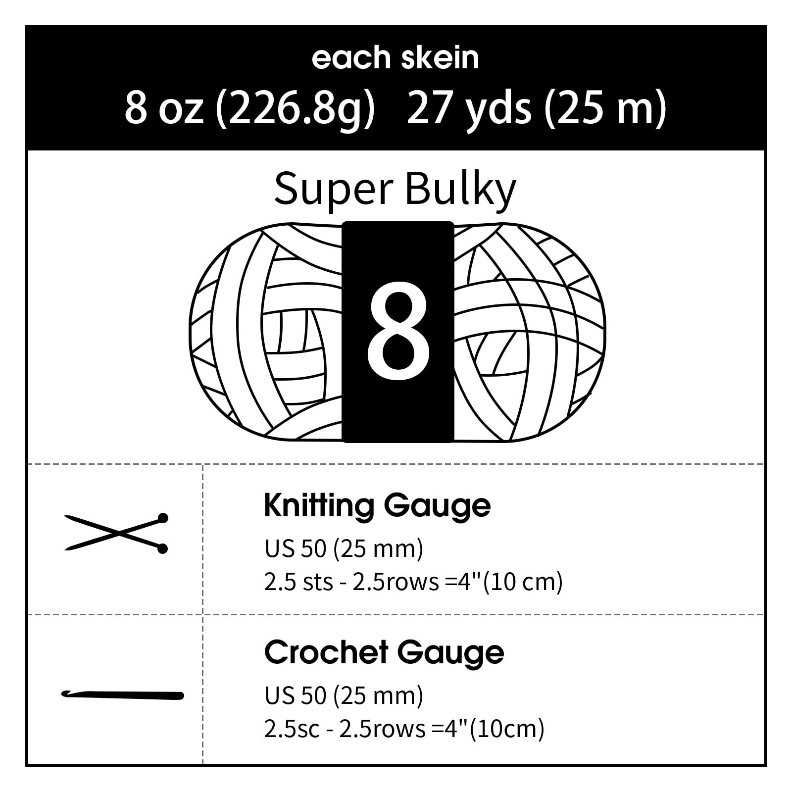 HOMBYS White Chunky Chenille Yarn for Crocheting, Bulky Thick Fluffy Yarn for Knitting,Super Bulky Chunky Yarn for Hand Knitting Blanket, Soft Plush Yarn, 8 Jumbo Pack (27 yds,8 oz Each Skein)