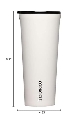 Corkcicle Classic Triple Insulated Coffee Mug with Lid, Dune, 24 oz – Stainless Steel Travel Tumbler Keeps Beverages Cold 9+hrs, Hot 3hrs – Cupholder Friendly Travel Coffee Tumbler