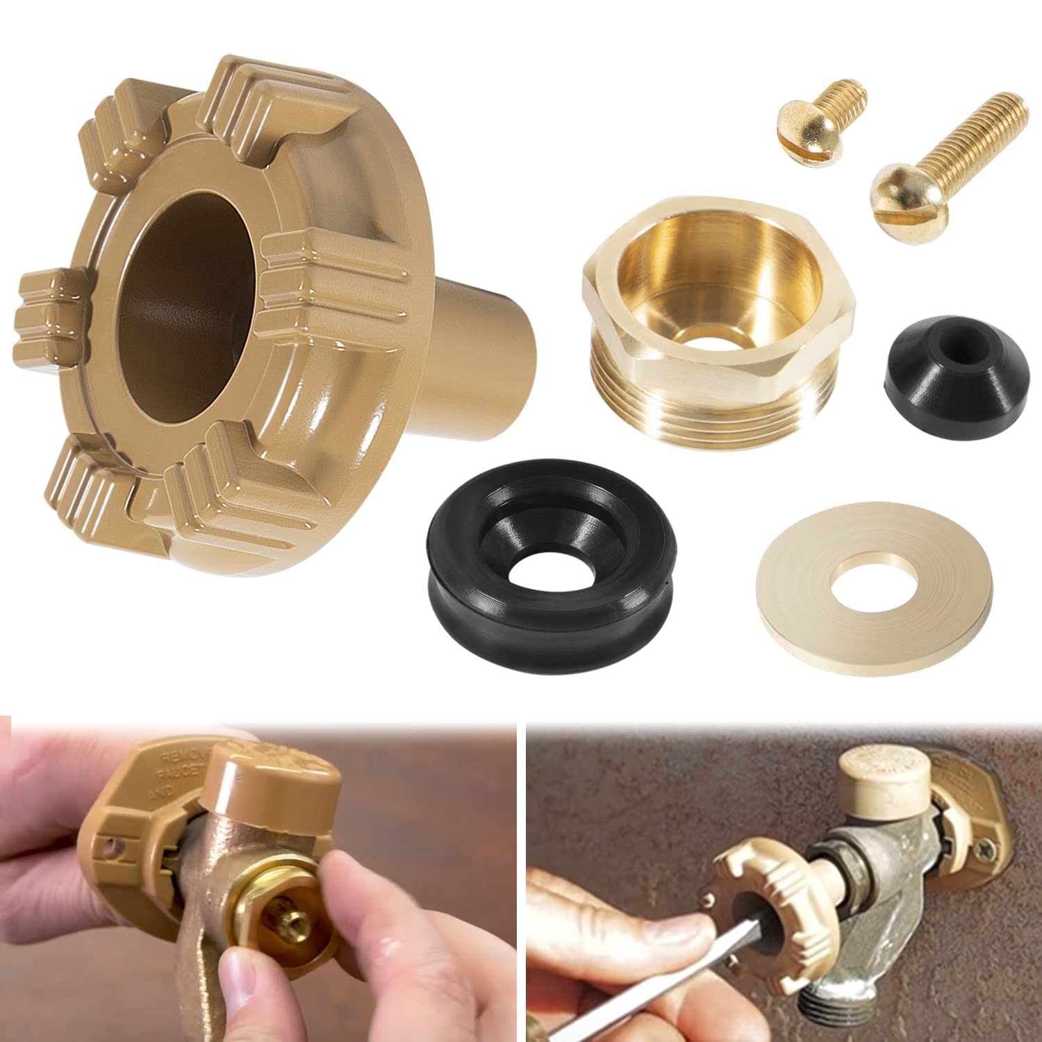RK-14MH Repair Kit Metal Handle Repair Kit, for Woodford Model 14 Model 18 Outdoor Faucet, Prevent Leaking (7 Pcs)