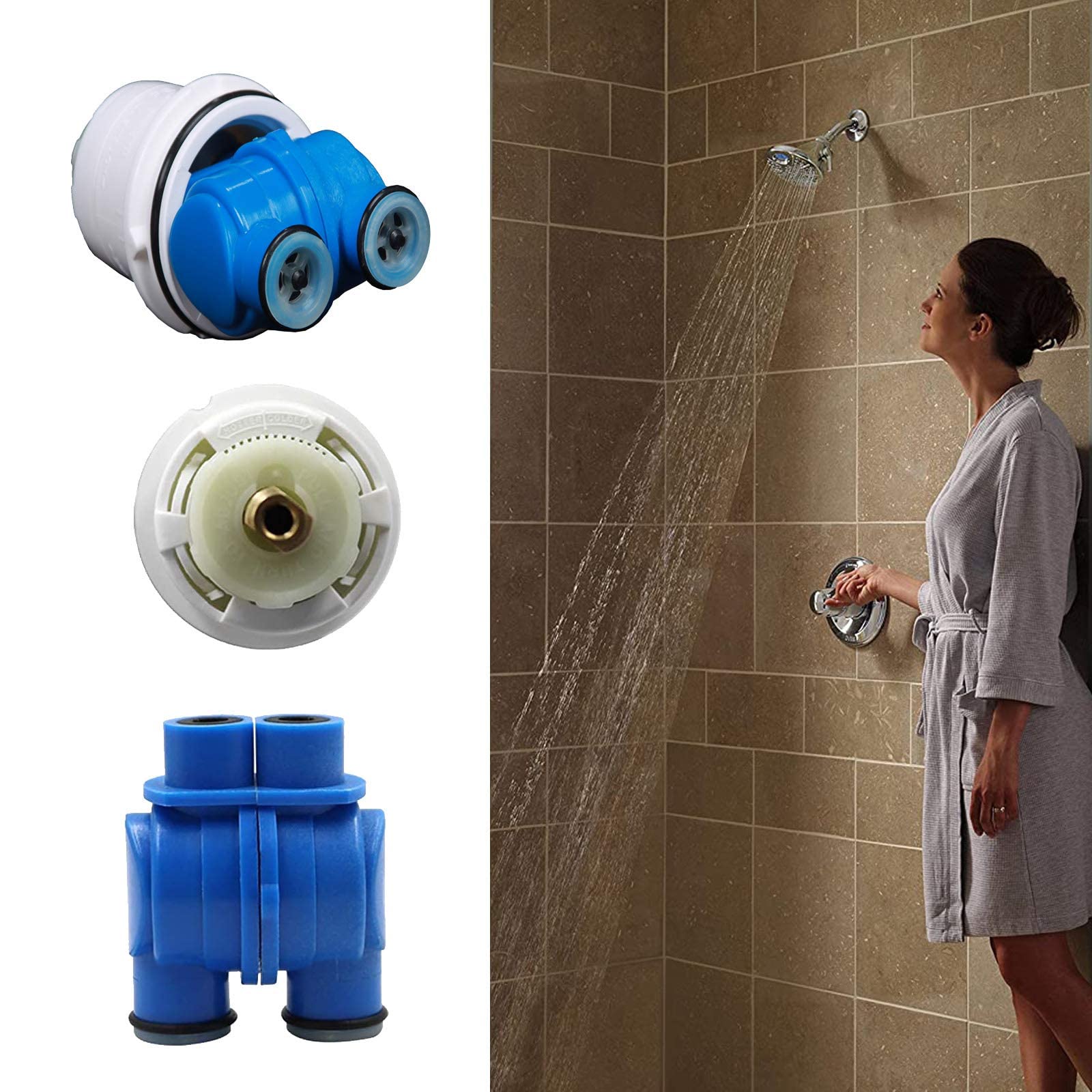 RP19804 Delta Shower Cartridge 1300/1400 Series Shower Replacement, Spool Assembly, Single Handle Universal Spool Repair Kit for (1993-2007) Monitor Spool(1 Pack)