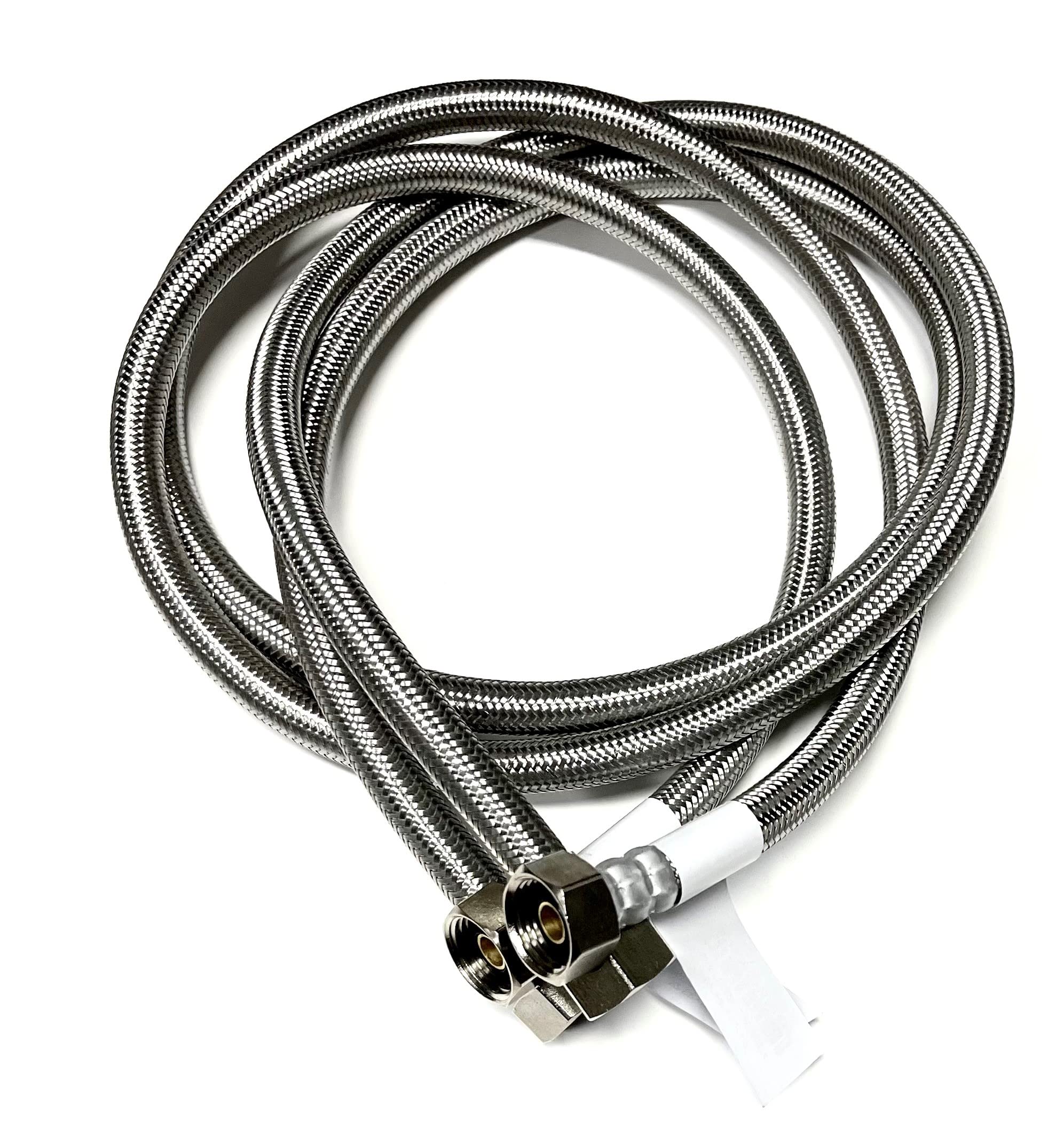 Faucet Water Supply Connector Line Braided Stainless Steel, Faucet Supply Line - 1/2" Female Iron Pipe (FIP) Thread for both ends (1/2" FIP x 1/2" FIP) (2, 48 inch)