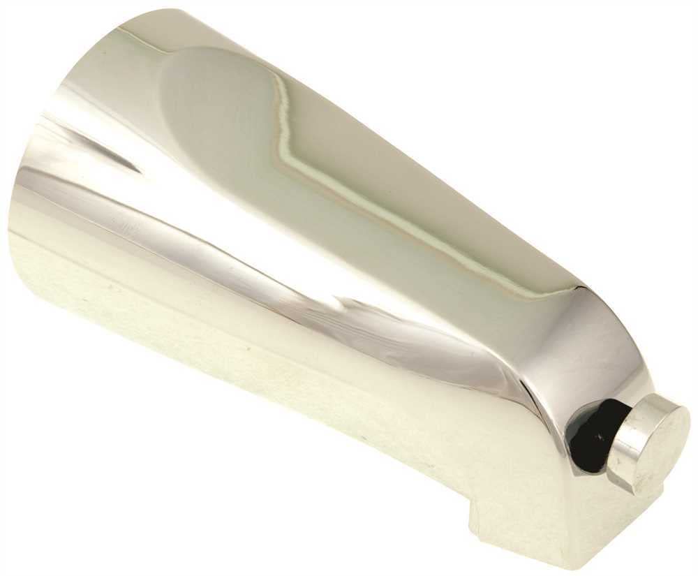 BrassCraft SWD0411 5-1/8 in. Mixet Bathtub Spout with Front Diverter and Top Shower Adapter in Chrome, Slip-On