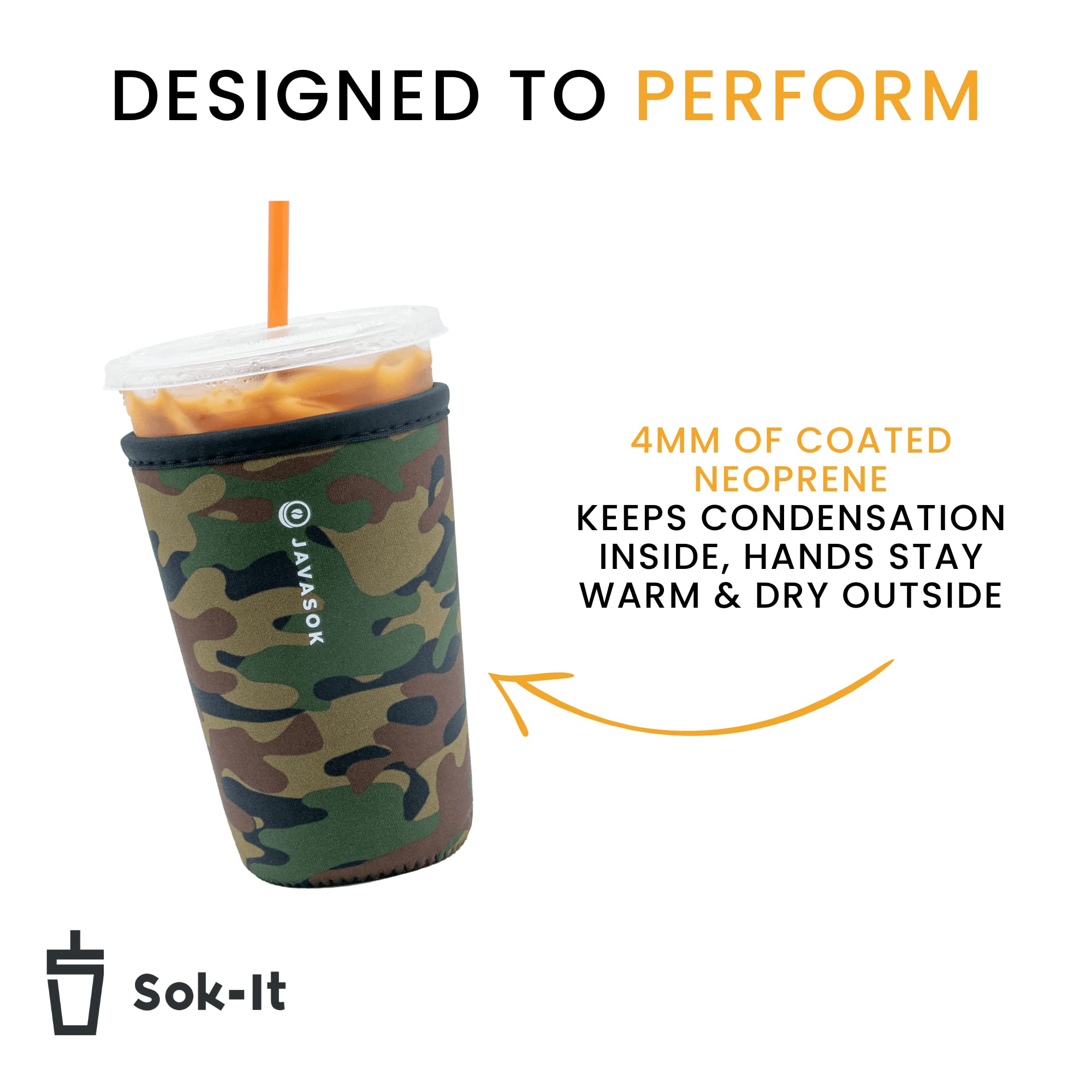 Sok It Java Sok NHL Iced Coffee & Cold Soda Insulated Neoprene Cup Sleeve (Buffalo Sabres, Large: 30-32oz)