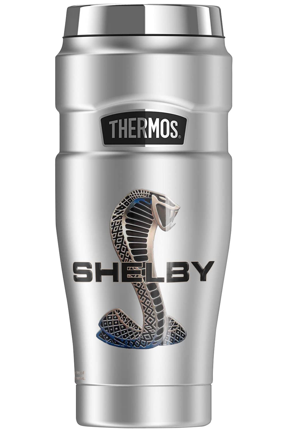 Shelby Cobra OFFICIAL Mustang Logo THERMOS STAINLESS KING Stainless Steel Travel Tumbler, Vacuum insulated & Double Wall, 16oz
