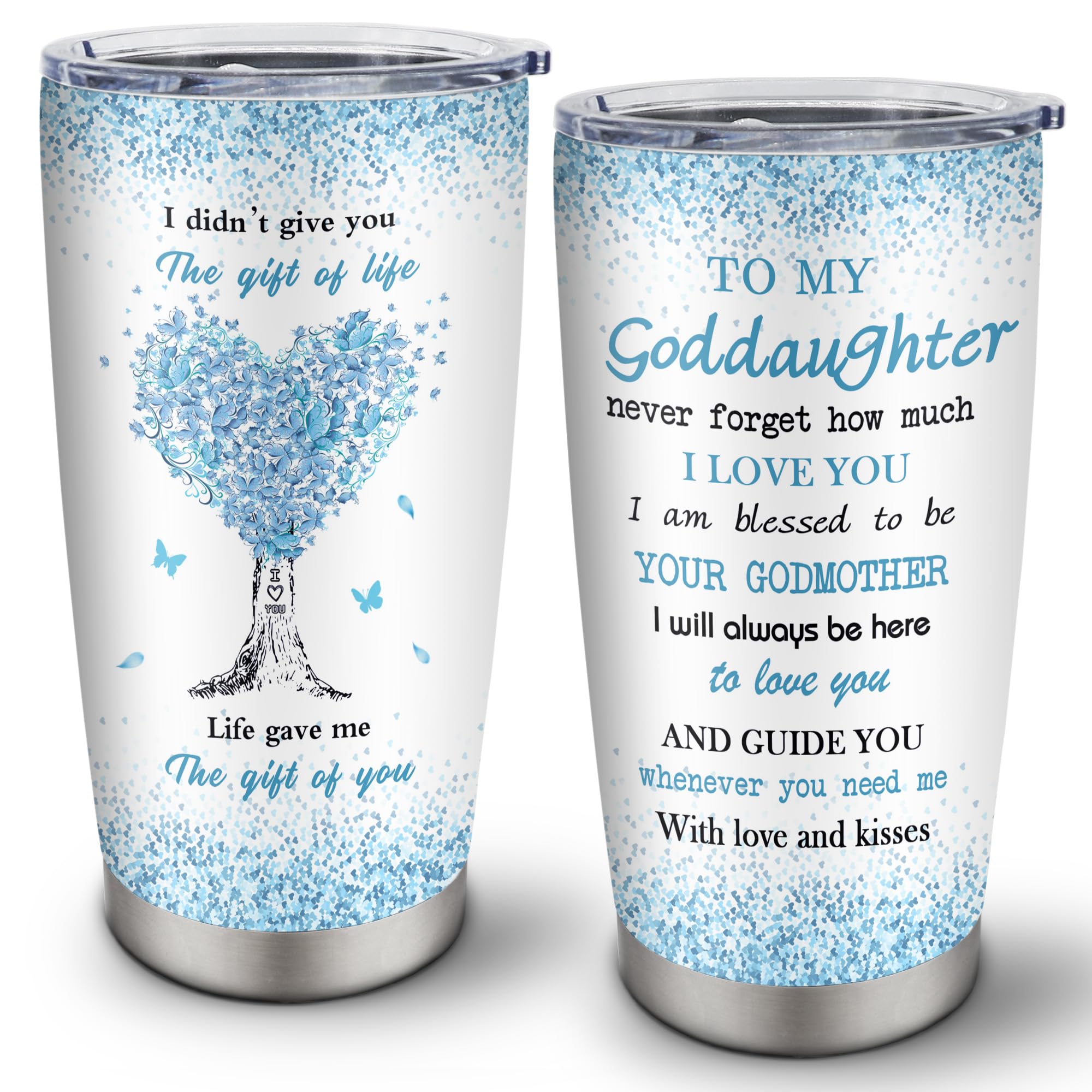 Vutieso Goddaughter Gifts From Godmother, Goddaughter Gifts Cup 20oz, Goddaughters Gifts From Godmother, Birthday Graduation Gifts For Goddaughter, Goddaughter Baptism Gifts, Gift For Goddaughter