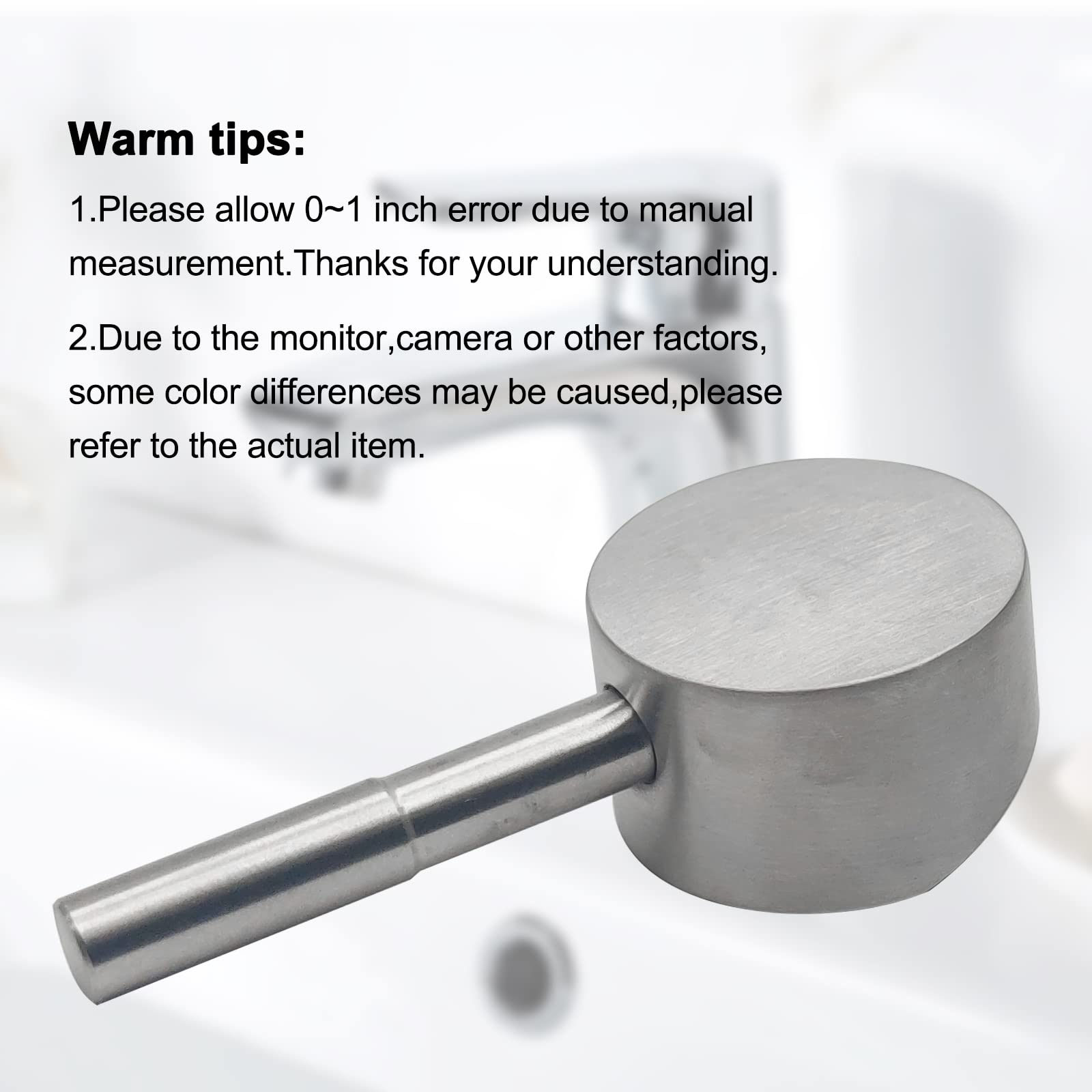 QINGSHENG 1set Faucet Handle Faucet Replacement Parts， Stainless Steel Faucet Single Lever Handle Kit Set，Faucet Handle for 35mm Faucet Valve(4#)