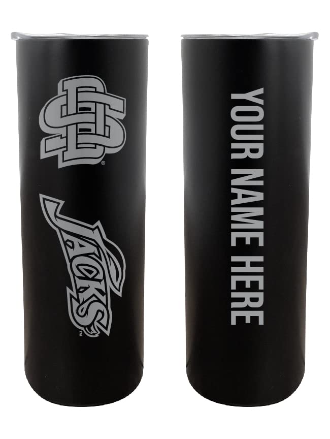 South Dakota State Jackrabbits 20 oz Custom Insulated Stainless Steel Skinny Tumbler Black Officially Licensed Collegiate Product