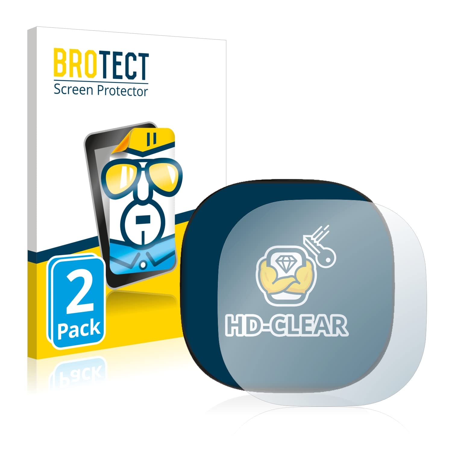 Bedifol 2X BROTECT HD-Clear Screen Protector for Ecobee Smart Thermostat Premium, Crystal-Clear, Hard-Coated, Dirt-Repellent