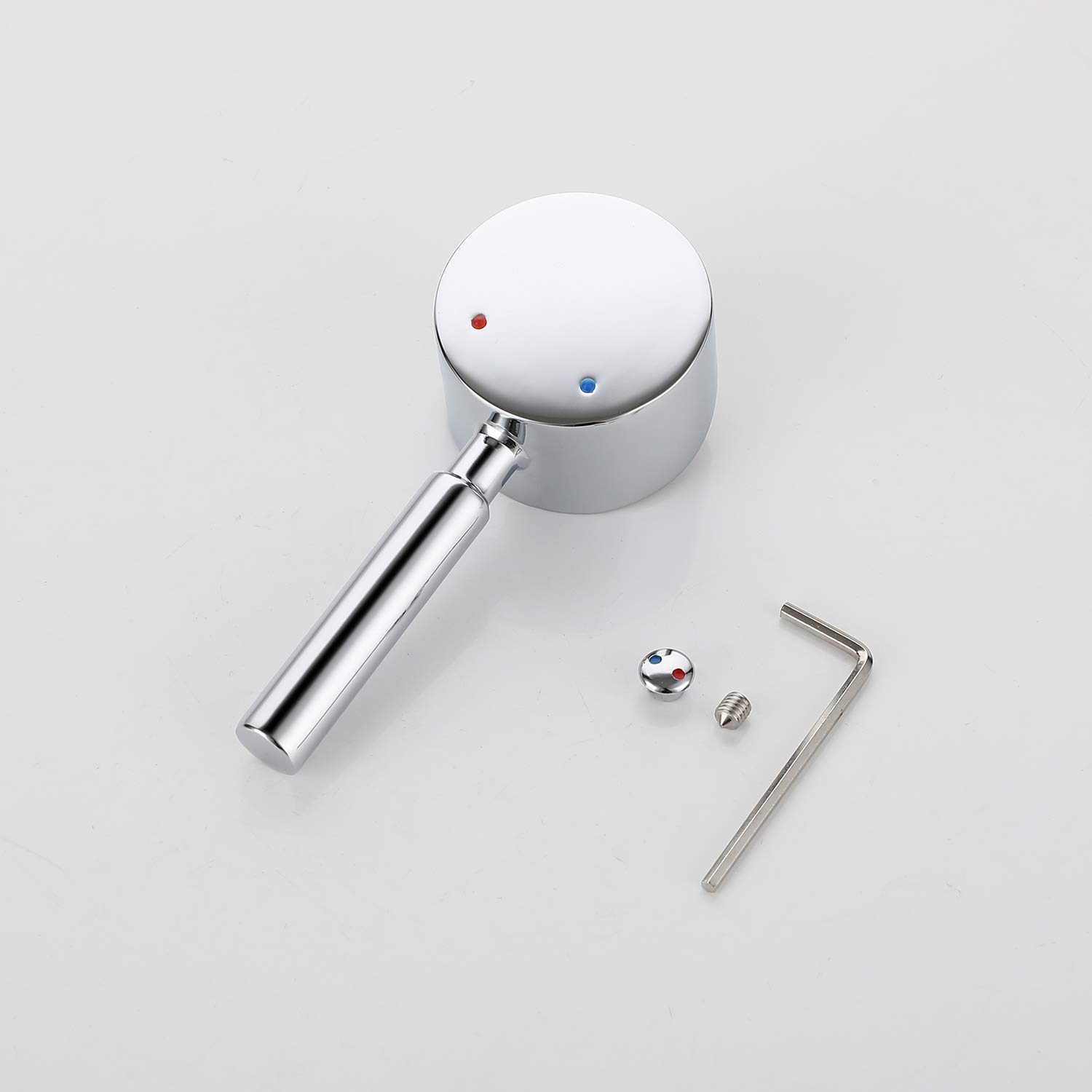RXXR Faucet Handle for 35mm Cartridge, Tap Handle Lever with 9 * 9mm Cartridge Stem,Zinc Alloy,Chrome Finish