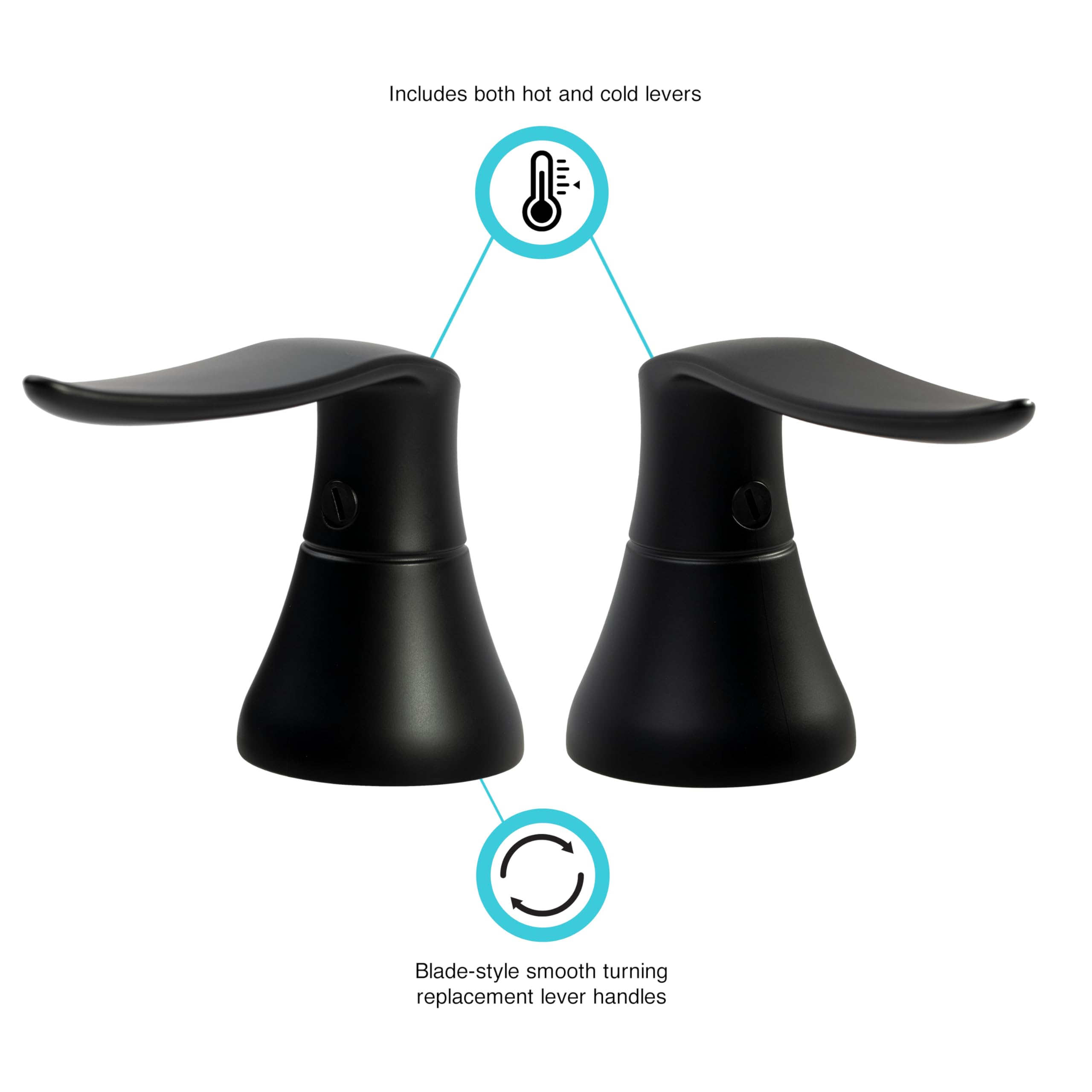 Dura Faucet Elegant Style Lever Handles - Matte Black