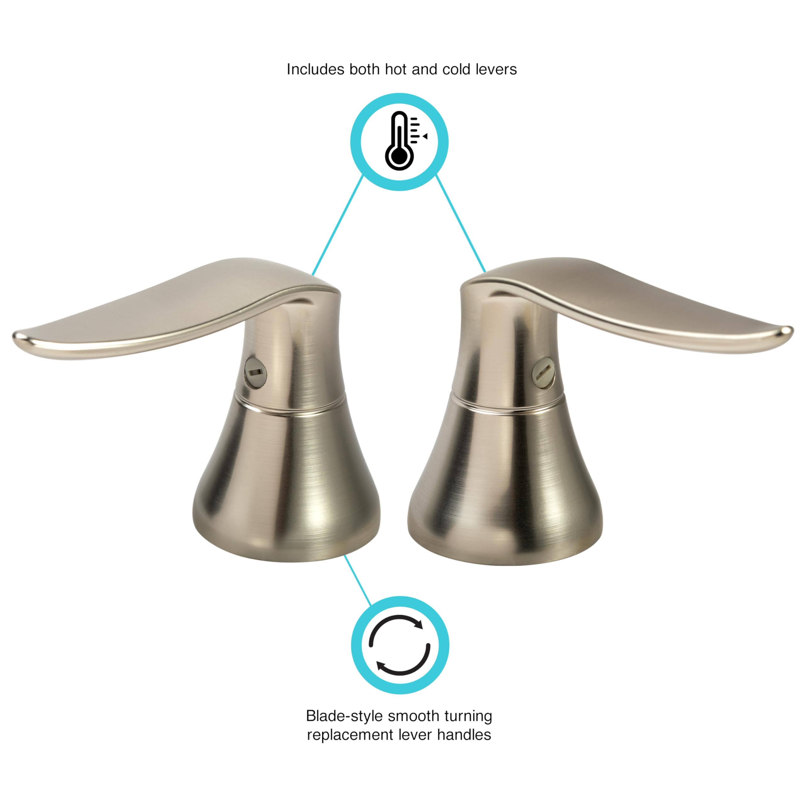 Dura Faucet Elegant Style Lever Handles - Brushed Satin Nickel