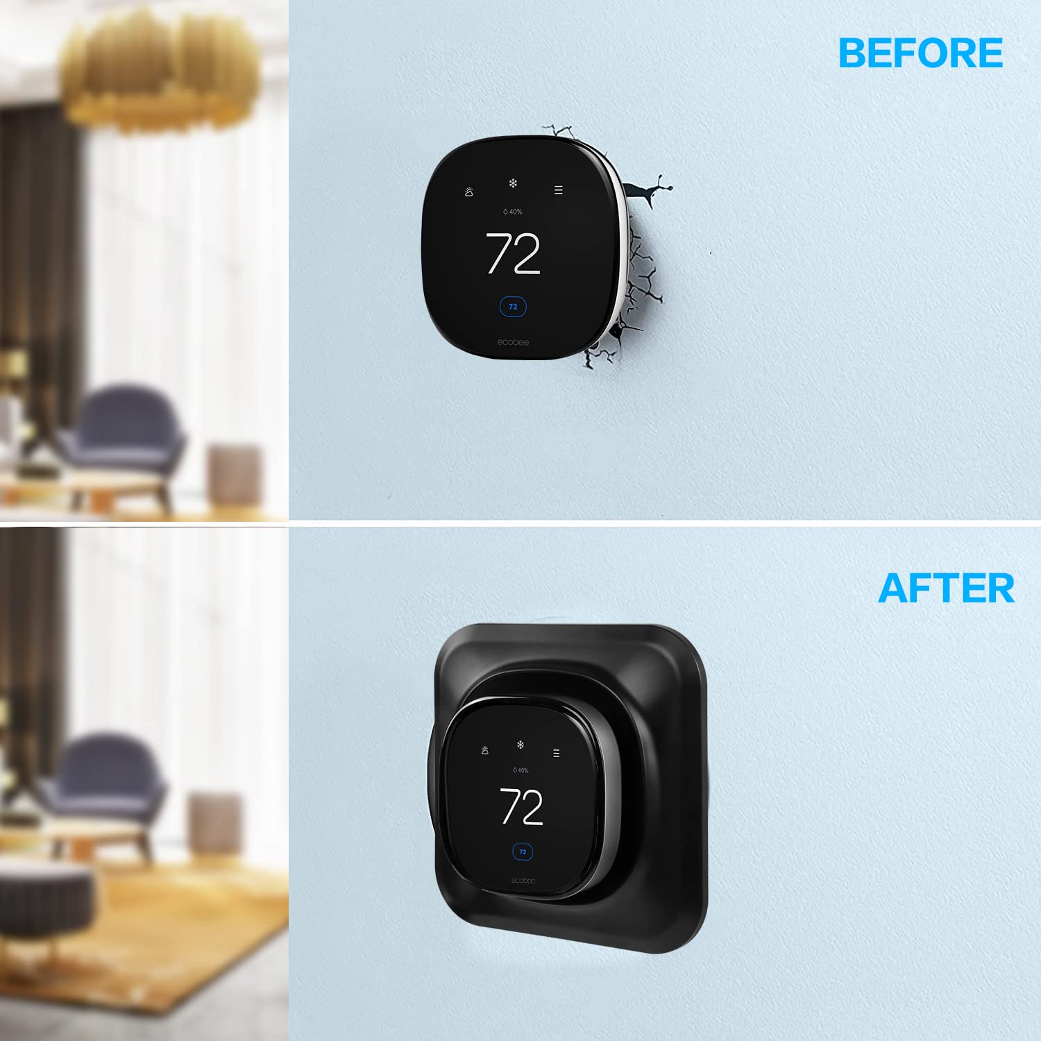 Wall Plate Bracket Protector Cover for NEW 2022 Ecobee Smart Thermostat Mount Kits Accessories