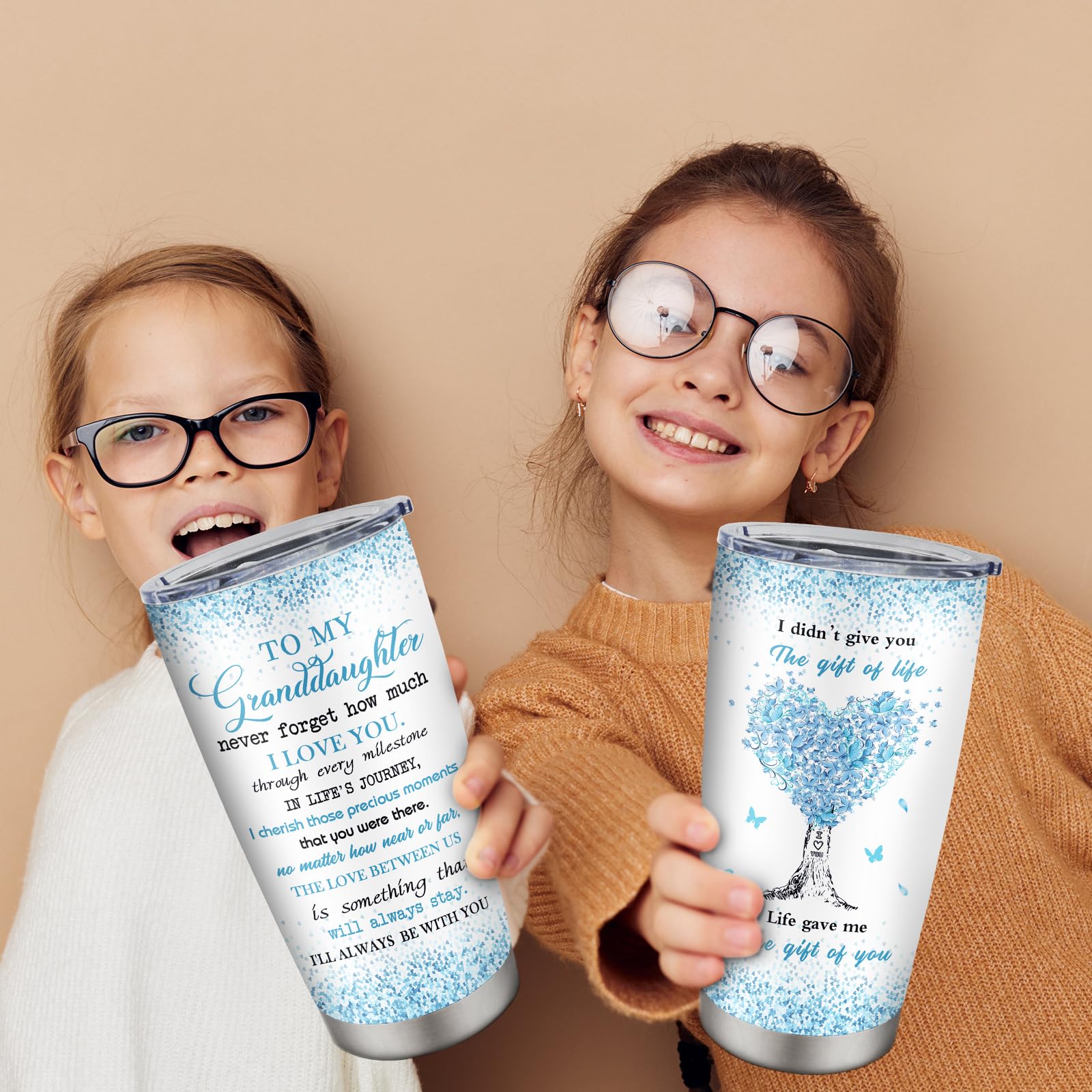 Vutieso Granddaughter Gifts: Grandma's 20oz Tumbler - Christmas & Birthday Gift Ideas