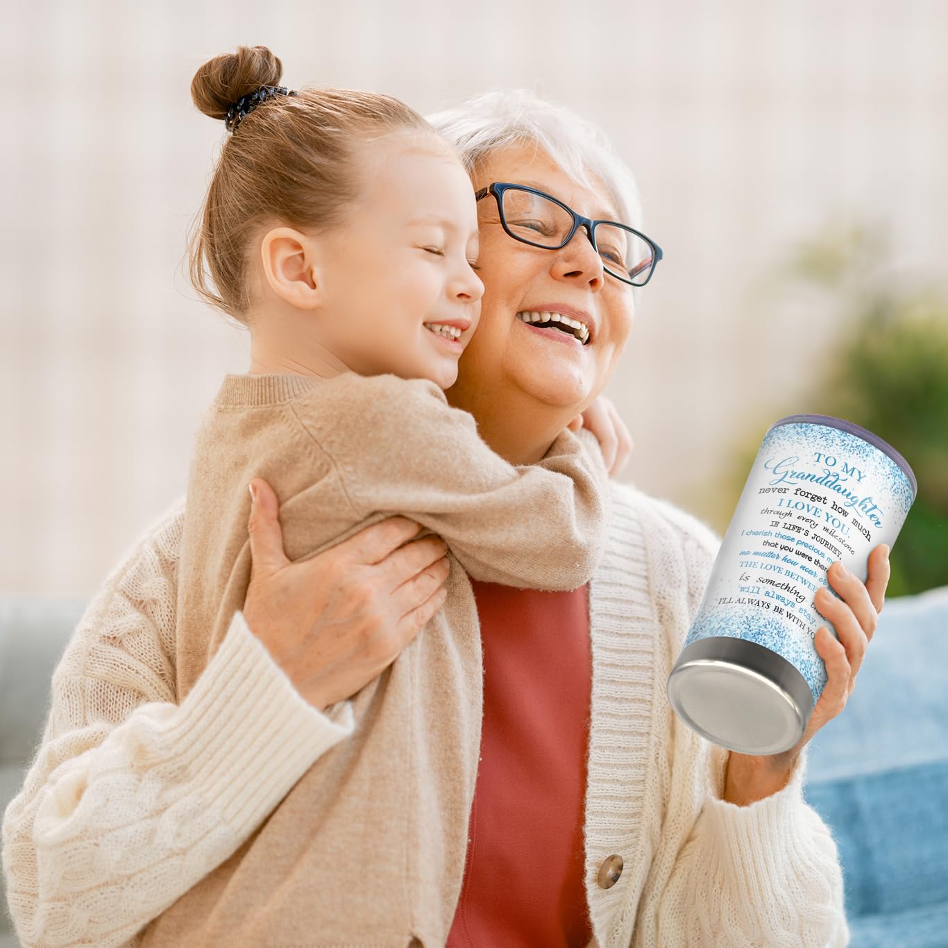 Vutieso Granddaughter Gifts: Grandma's 20oz Tumbler - Christmas & Birthday Gift Ideas
