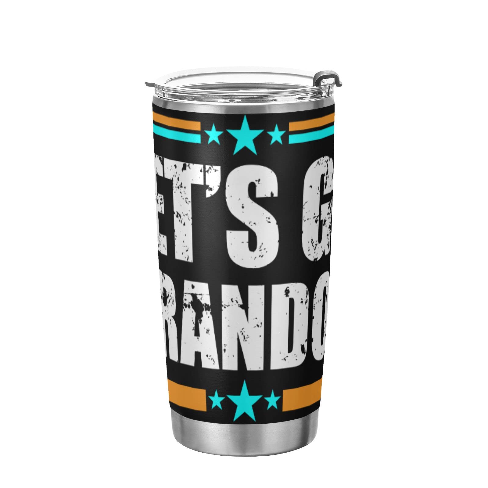 Yasala Tumbler Lets Go Brandon Blue Star Insulated Coffee Cup Back to School Beverage Container Office Travel Mug with Straw and Lid 20oz