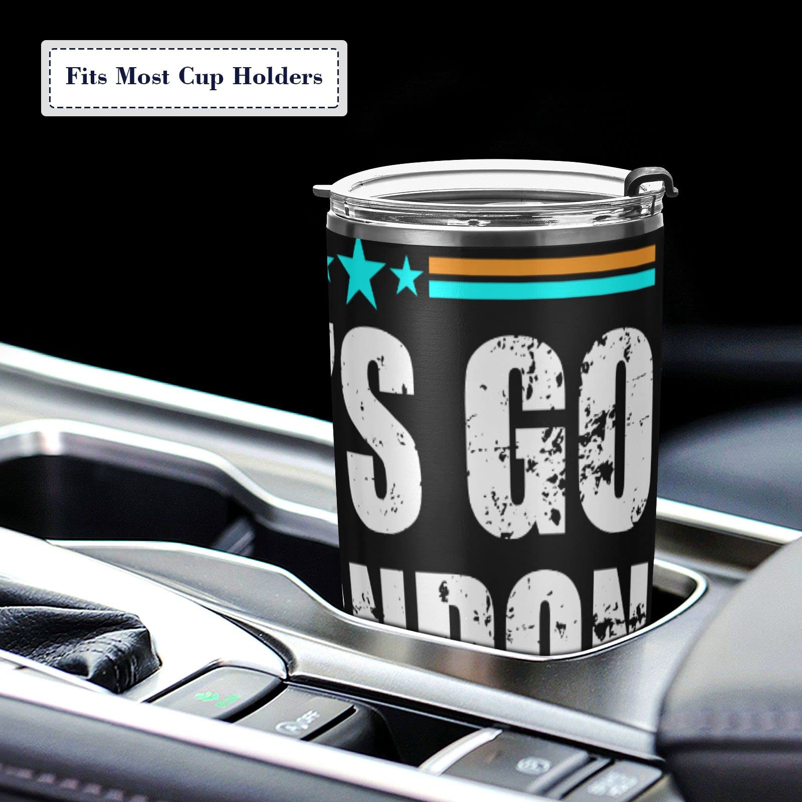Yasala Tumbler Lets Go Brandon Blue Star Insulated Coffee Cup Back to School Beverage Container Office Travel Mug with Straw and Lid 20oz