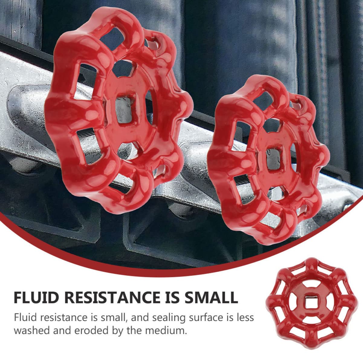 DOITOOL 18PCS Outside Faucet Handles Replacement Faucet Round Wheel Handle Square Stem Hole Hose Bib Handle Cast Iron Water Spigot Handle