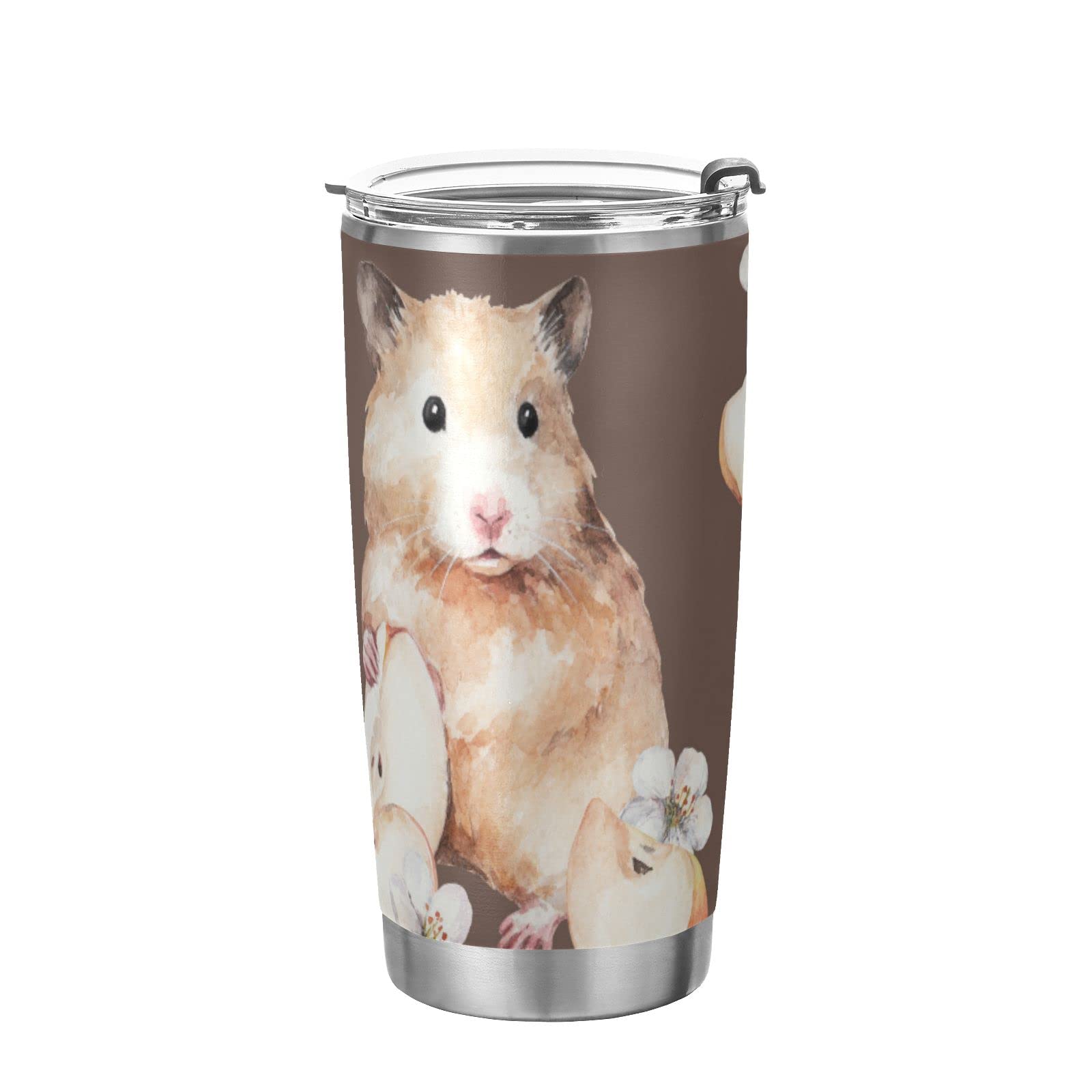 Yasala Tumbler Guinea Pig Apples Insulated Coffee Cup Beverage Container Office Travel Mug with Straw and Lid 20oz Holiday Back to School Gift