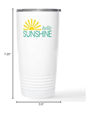 CafePress Hello Sunshine Travel Mug 20 oz. Insulated Stainless Steel Coffee Tumbler