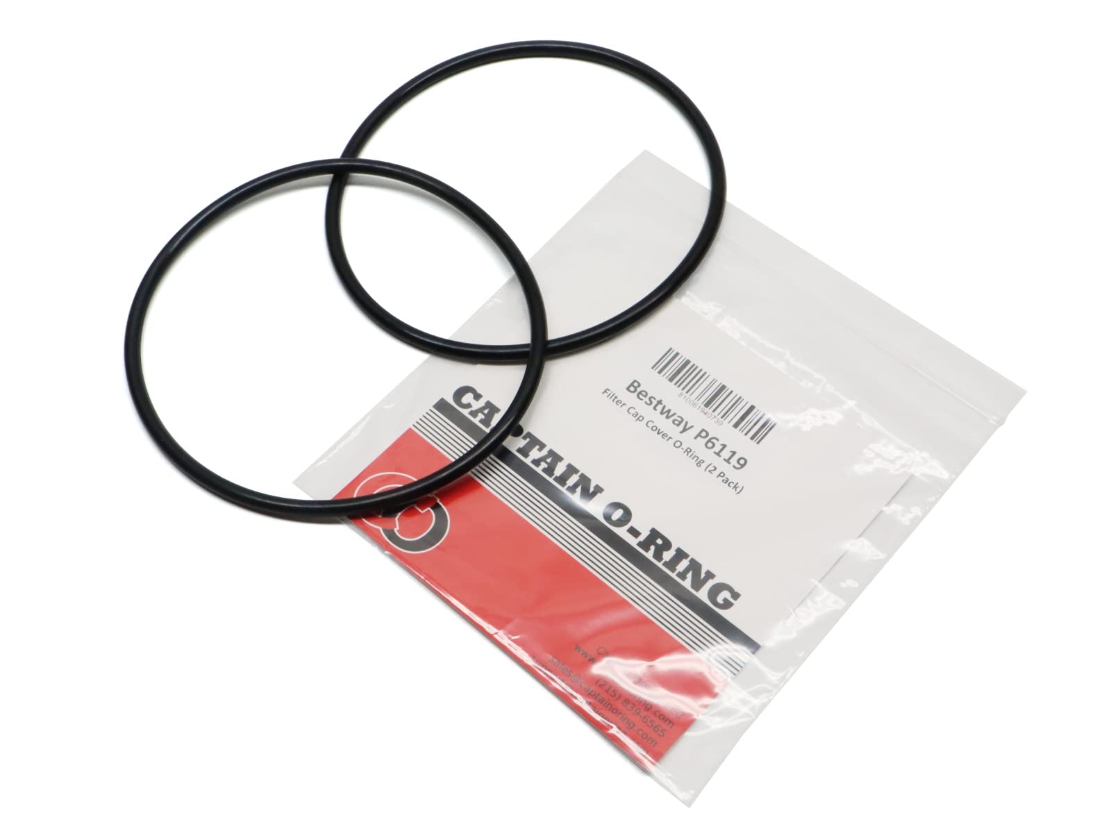 Captain O-Ring Replacement P6119 (P6119ASS16) O-Ring for Bestway Flowclear Pump Filter Cap Cover (2 Pack) [See Details for Compatible Filter Models]