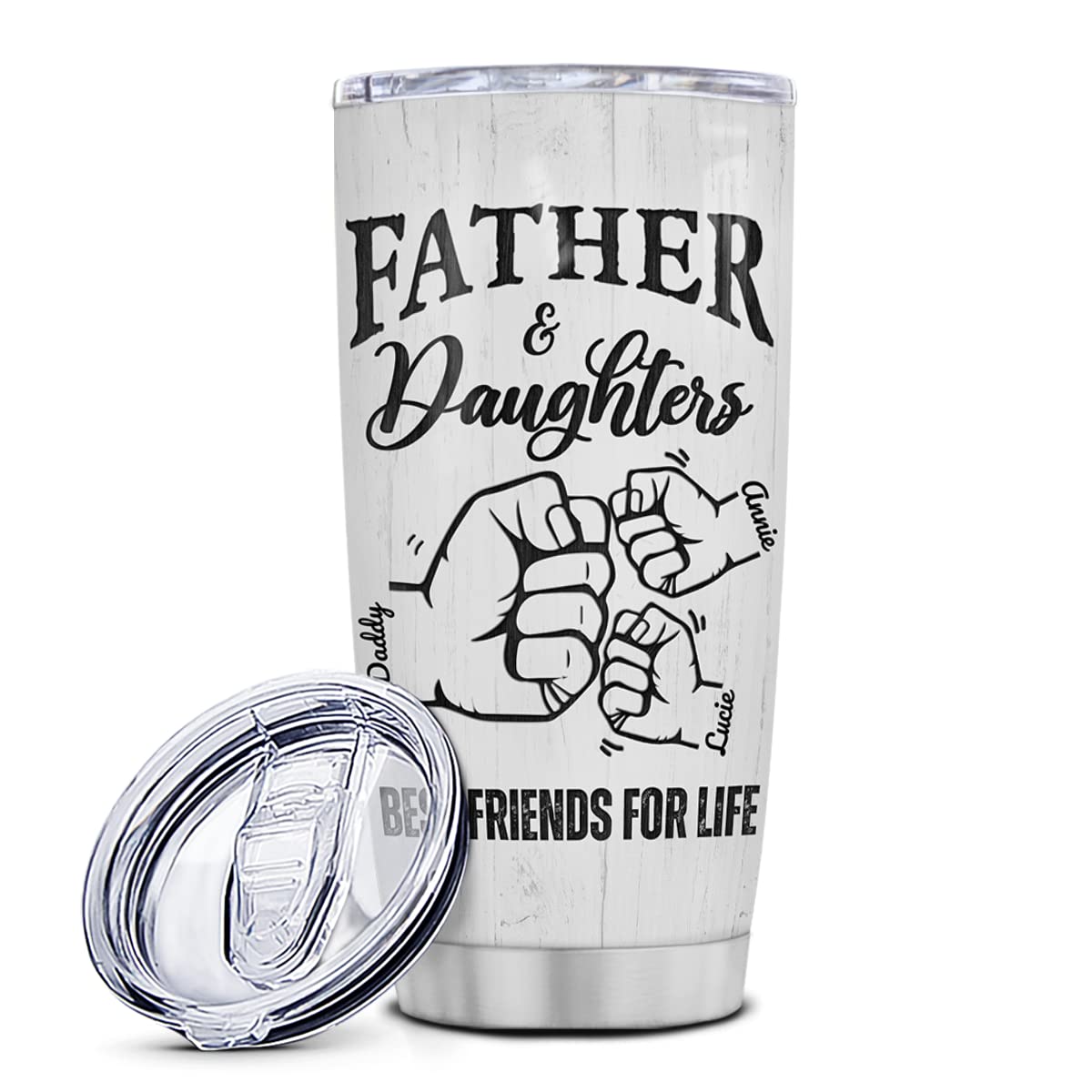 Wassmin Dad Gifts From Daughter Personalized Father Daughter Best Friends Tumbler Cup 20oz 30oz Dads Stainless Steel Insulated Coffee Tumblers Travel Mug Fathers Day Birthday Present