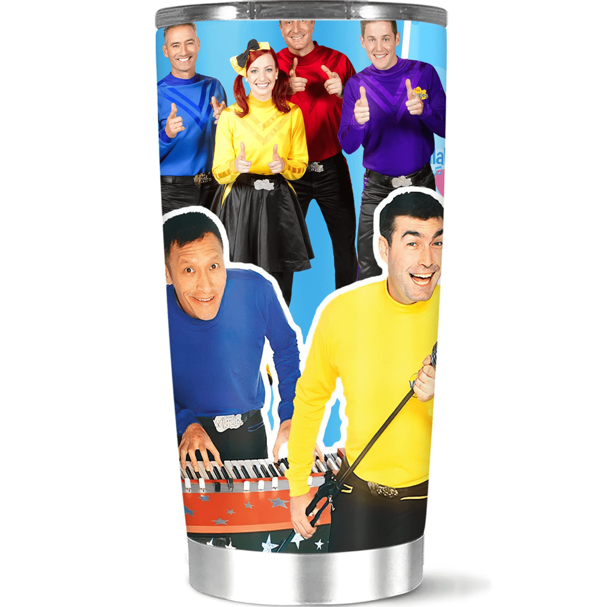 Tumbler Insulated Stainless Steel 20 oz wiggles Wine Coffee Tea Hot Cold Iced Water Botter Gifts for Family and Friends