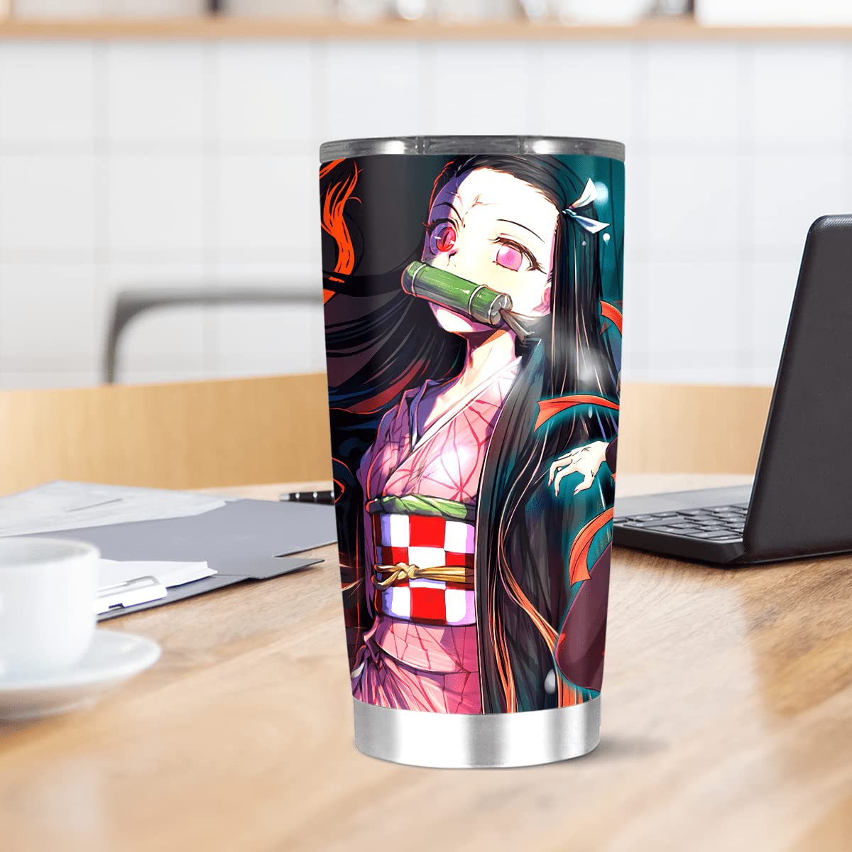 Stainless Steel Insulated Tumbler 20oz nezuko Cold Coffee Tea Wine Hot Iced Cup Mug Suit for Home Office Travel