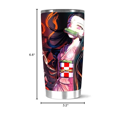 Stainless Steel Insulated Tumbler 20oz nezuko Cold Coffee Tea Wine Hot Iced Cup Mug Suit for Home Office Travel