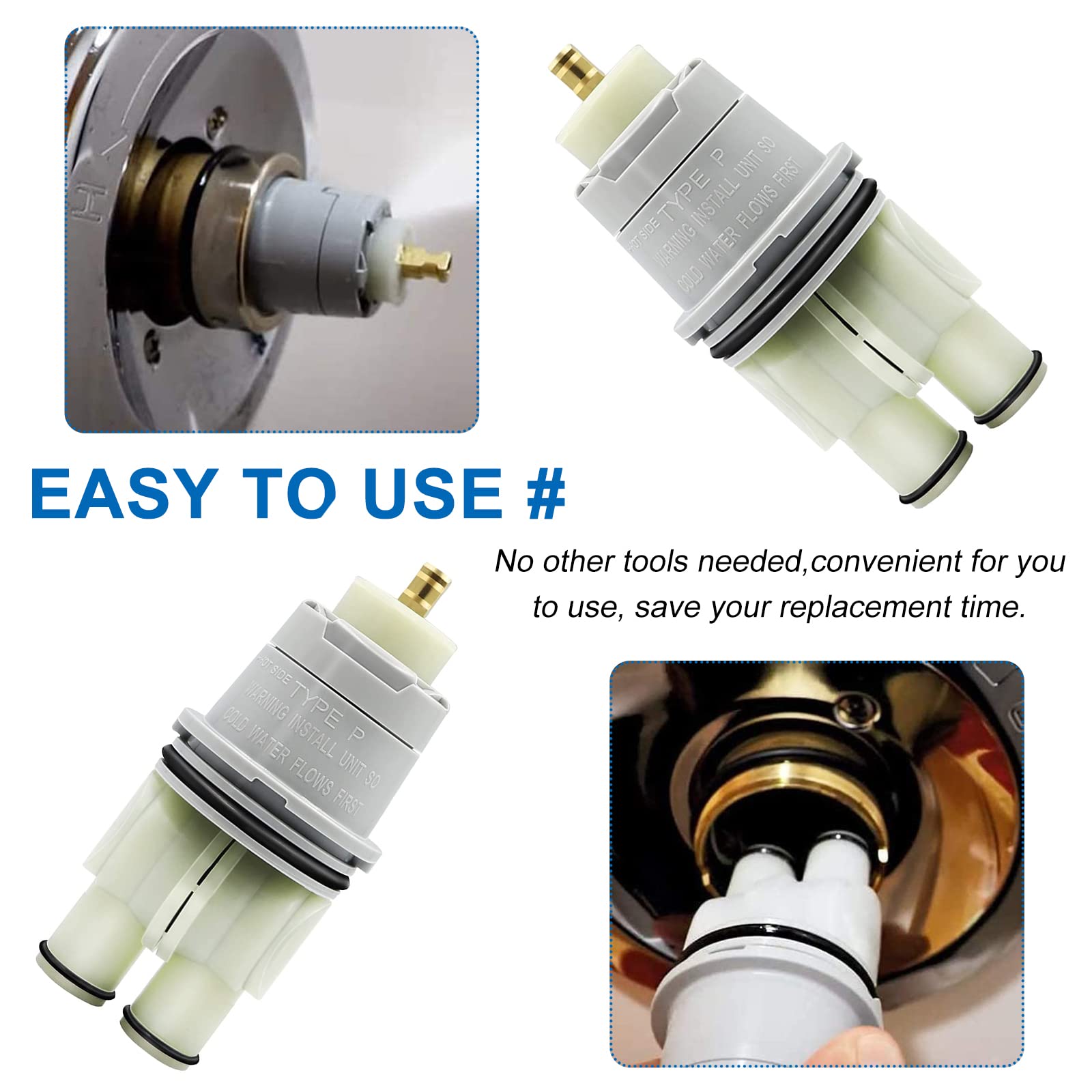 RP46074 Shower Valve Cartridge Assembly Compatible for Delta Shower and Tub 13/14 Series Faucet, Single-handle Delta Universal Valve Cartridge, Replacement for Delta Shower Cartridge.