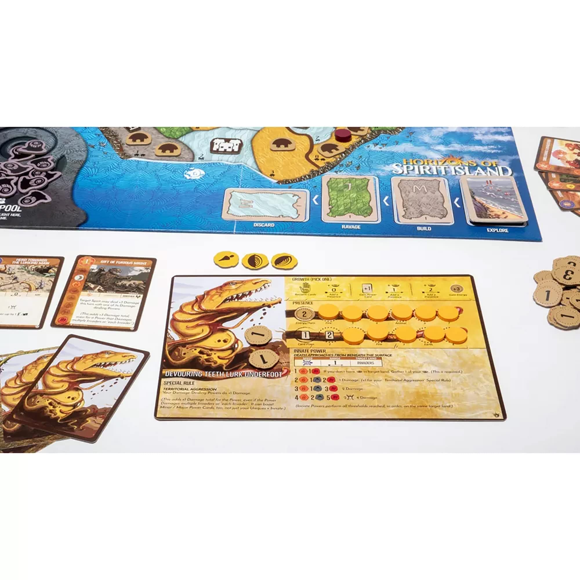 Greater Than Games | Horizons of Spirit Island | Cooperative Strategy Board Game | 1 to 3 Players | 90+ Minutes | Ages 14+