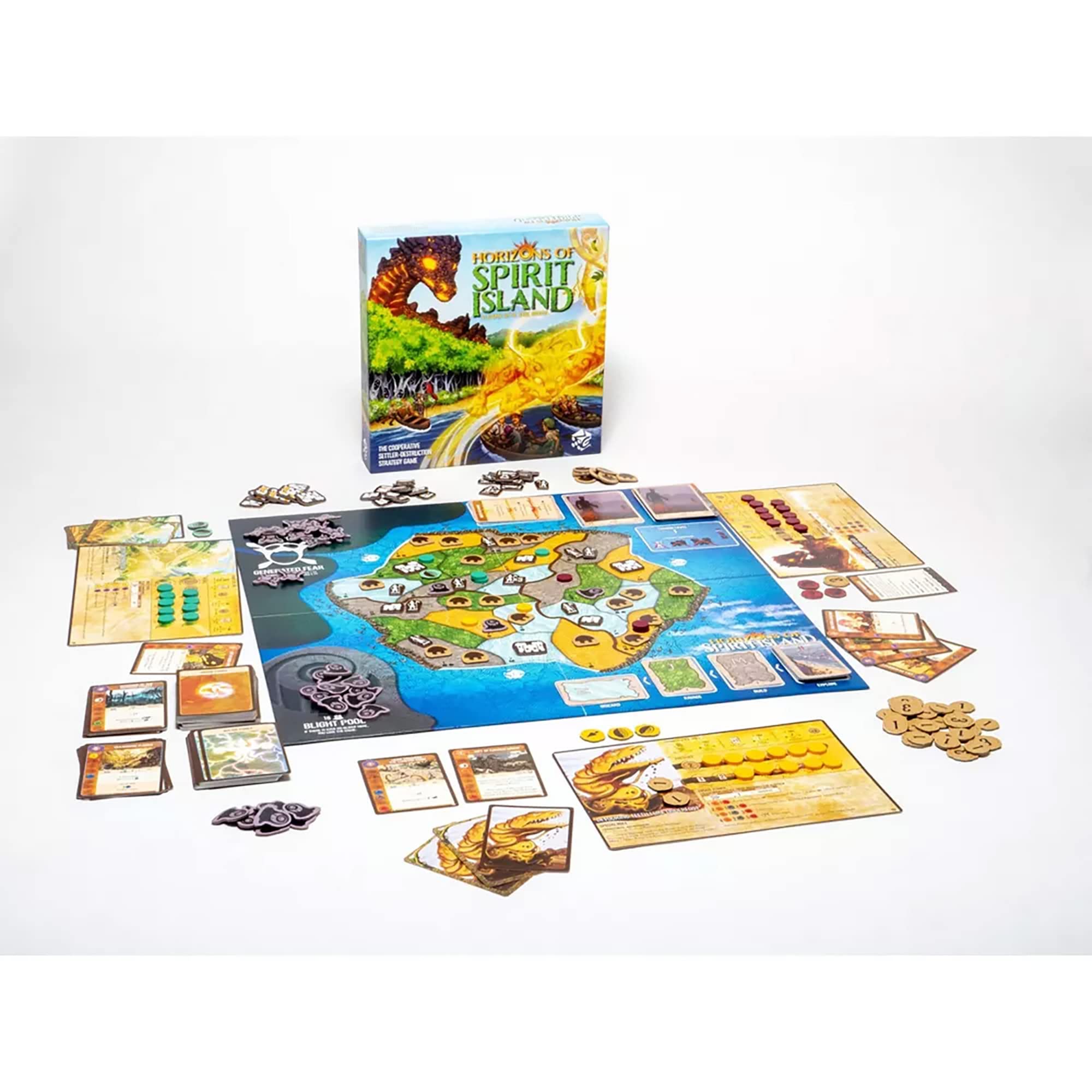 Greater Than Games | Horizons of Spirit Island | Cooperative Strategy Board Game | 1 to 3 Players | 90+ Minutes | Ages 14+