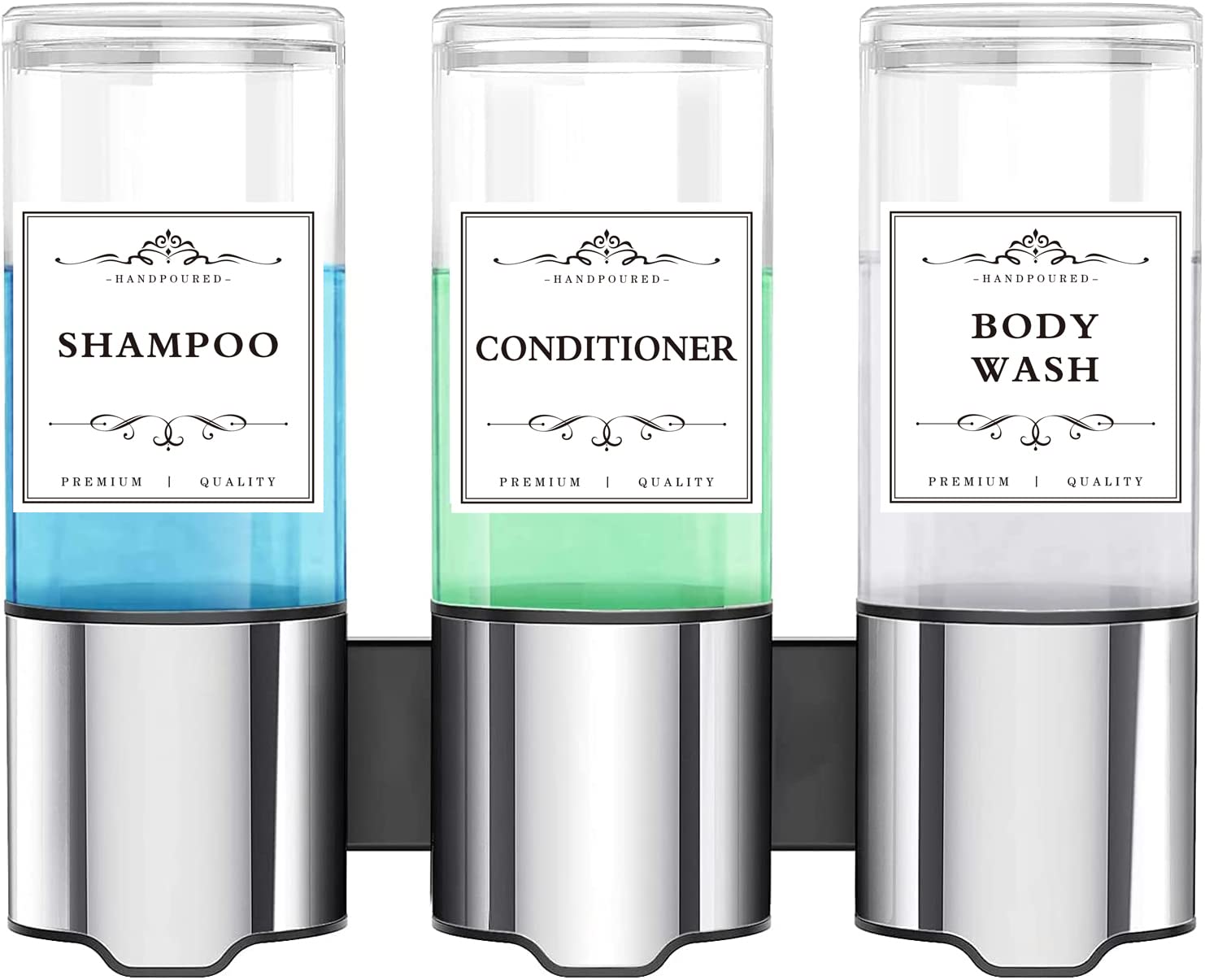 36 PCS Printed Waterproof Labels for Shampoo and Conditioner Bottles,Bathroom Soap Dispenser Organization Label Stickers White