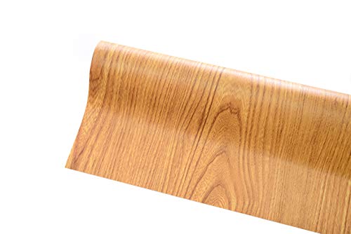 Magic Cover Premium Adhesive Vinyl Contact Shelf Liner and Drawer Liner, 18"x9', Golden Oak