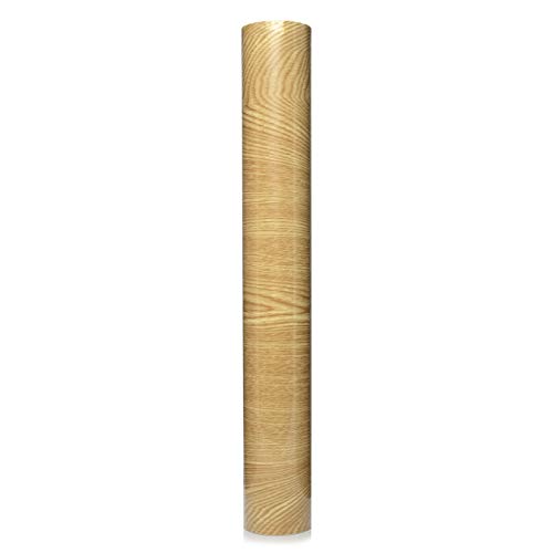 Magic Cover Premium Adhesive Vinyl Contact Shelf Liner and Drawer Liner, 18"x9', Golden Oak