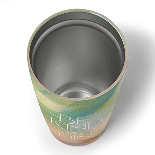 Studio Oh! Insulated Stainless-Steel Tumbler - Double-Walled 17-Ounce Travel Cup - Vacuum Seal Keeps Liquids Hot or Cold for Hours - Fits Standard Size Cup Holders - Be Kind & Shine