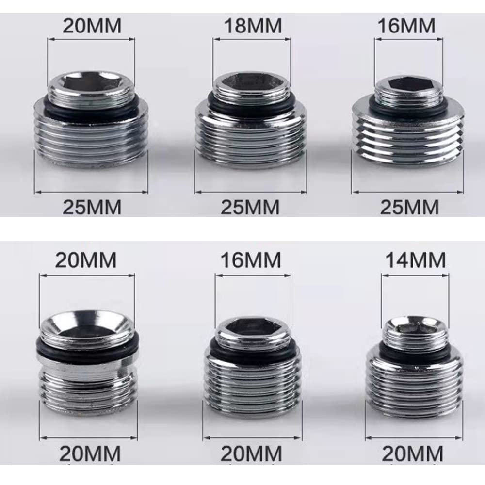 Brass Faucet Adapter, Male Thread Bathroom Tap Aerator Connector for Sink Faucet Water Purifier Adapter Aerator (M12 X G1/2")