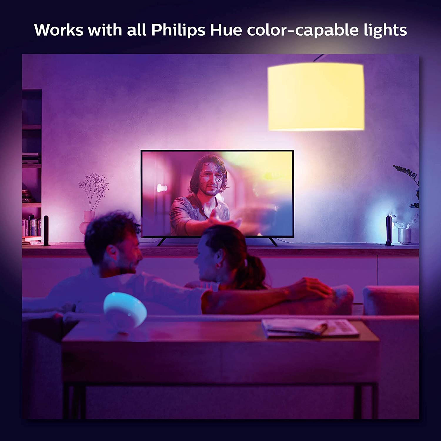 Philips Hue Gradient LightStrip 75" (Sync with TV, Music and Gaming), Hue Hub & Hue Sync Box Required (Renewed)