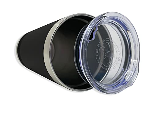LaserGram 16oz Vacuum Insulated Pint Tumbler, Boat Anchor, Personalized Engraving Included (Black)
