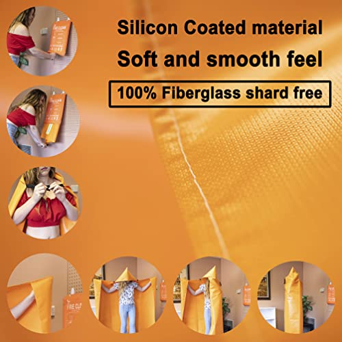 Supa Ant Fire Cape Fireproof Blanket - CE Certified Emergency Blanket for Safety and Survival 1500F (Large)