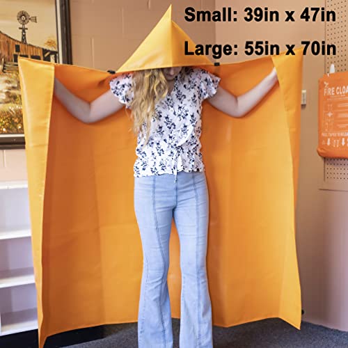 Supa Ant Fire Cape Fireproof Blanket - CE Certified Emergency Blanket for Safety and Survival 1500F (Large)