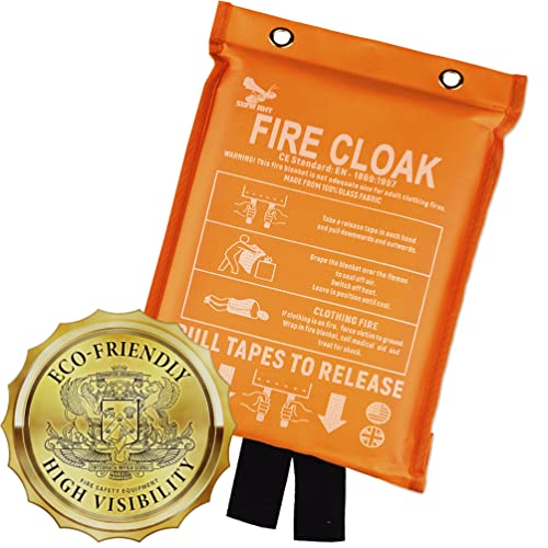 Supa Ant Fire Cape Fireproof Blanket - CE Certified Emergency Blanket for Safety and Survival 1500F (Large)