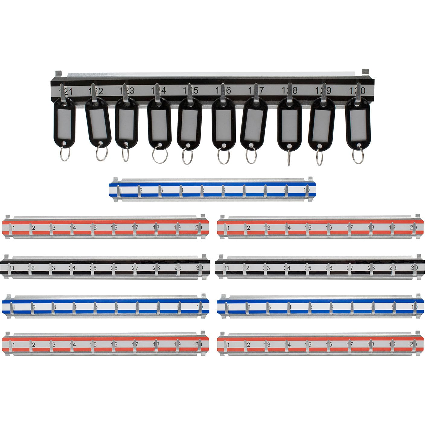 BARSKA AF13684 Labeled Key Shelves w/ 101-200 Numbered Hooks for Key Cabinets