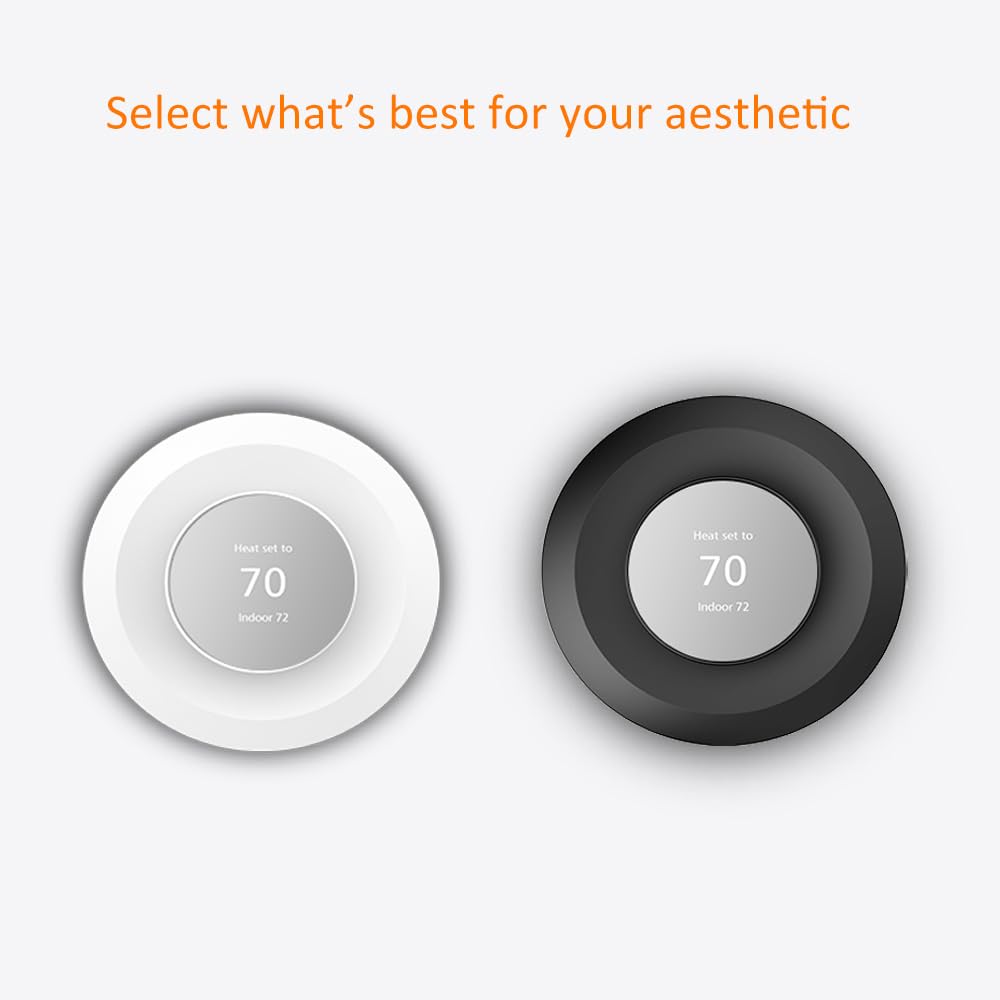 Wall Plate Made for The Nest Thermostat 2020 | Google Nest Thermostat Trim Kit Accessory | Easy Installation | Snow