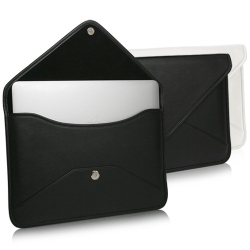 BoxWave Case for Ecobee Ecobee3 Lite (Case Elite Leather Messenger Pouch, Synthetic Leather Cover Case Envelope Design for Ecobee Ecobee3 Lite - Jet Black