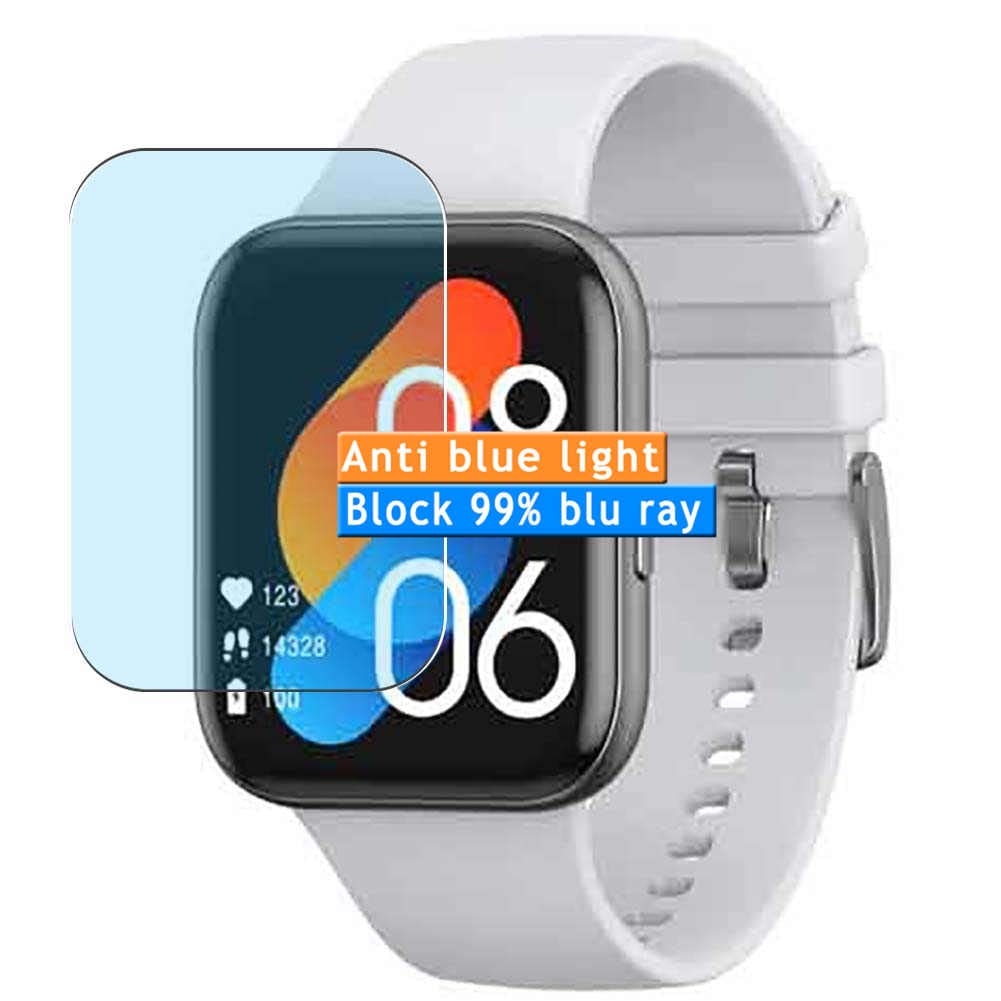 Vaxson 3-Pack Anti Blue Light Screen Protector, compatible with HAVIT M9021 1.69" Smart Watch smartwatch TPU Film Protectors Sticker [ Not Tempered Glass ]