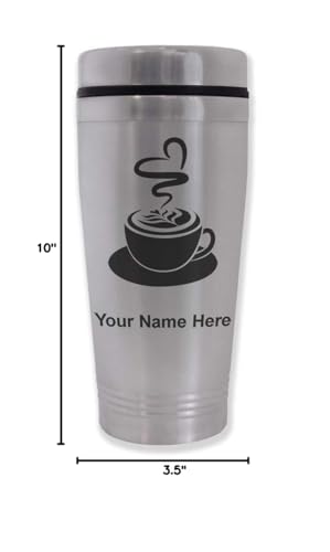 LaserGram 16oz Commuter Mug, Cup of Coffee, Personalized Engraving Included