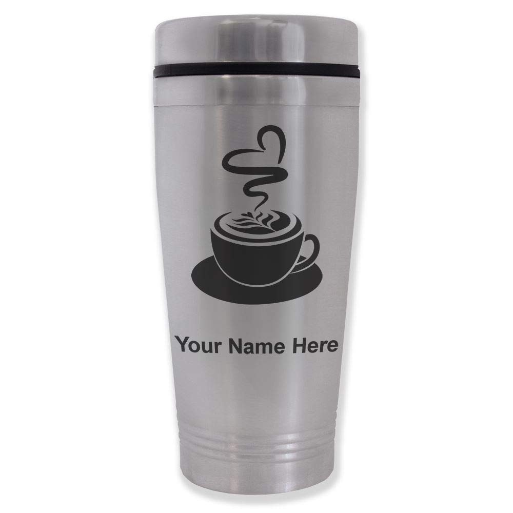 LaserGram 16oz Commuter Mug, Cup of Coffee, Personalized Engraving Included