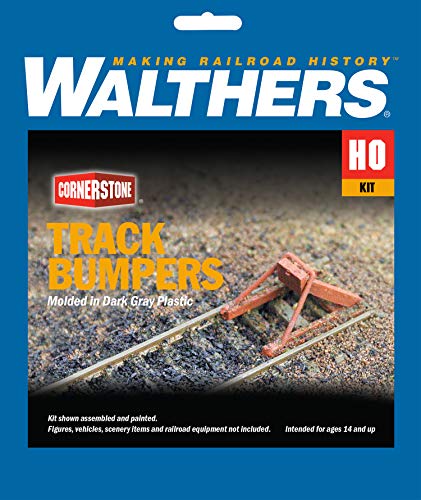 Walthers Cornerstone HO Scale Model Track Bumpers Kit, 8